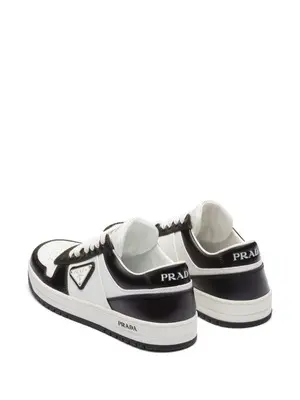 Prada Downtown Leather Sneakers - White