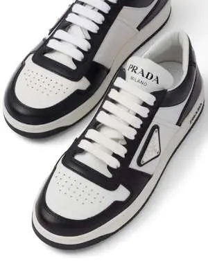 Prada Downtown Leather Sneakers - White