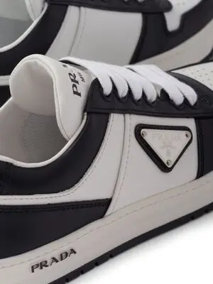 Prada Downtown Leather Sneakers - White