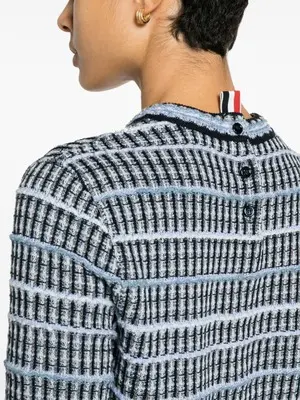 Thom Browne Crew-neck Tweed Top