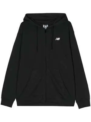 NEW BALANCE Embroidered-logo Zipped Hoodie - Black