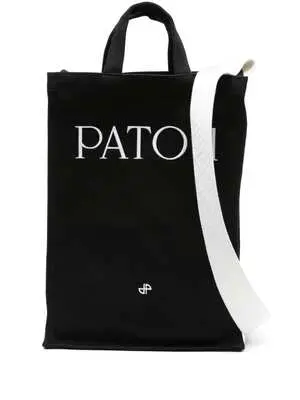 PATOU Logo-embroidered Tote Bag