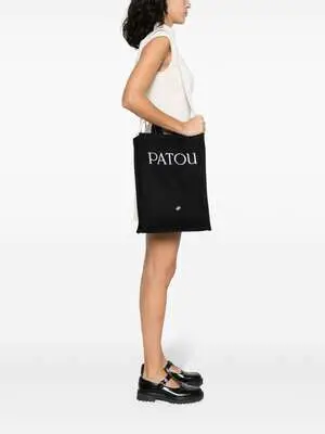 PATOU Logo-embroidered Tote Bag
