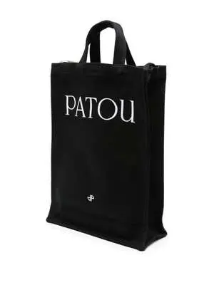 PATOU Logo-embroidered Tote Bag