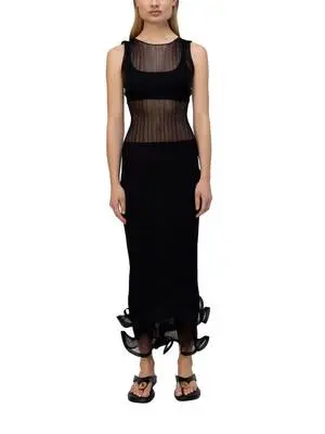 Simkhai Oakley Semi-sheer Tank Top - Black