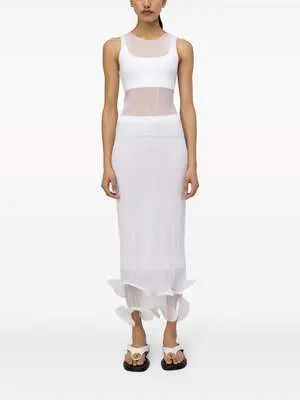 Simkhai Oakley Semi-sheer Tank Top - White