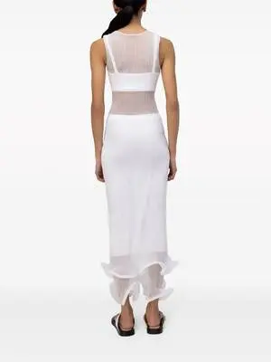 Simkhai Oakley Semi-sheer Tank Top - White