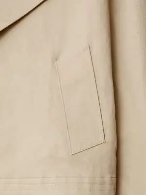 Burberry Off-centre Canvas Trench Jacket - Neutrals