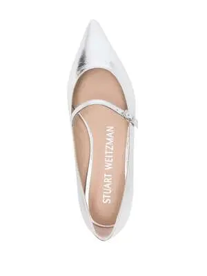 STUART WEITZMAN Emilia Leather Ballerina Shoes