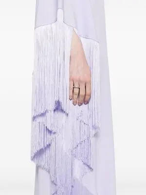 TALLER MARMO Spritz Fringed Maxi Dress - Purple