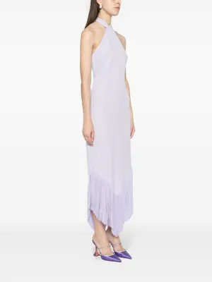TALLER MARMO Halterneck Fringed Maxi Dress