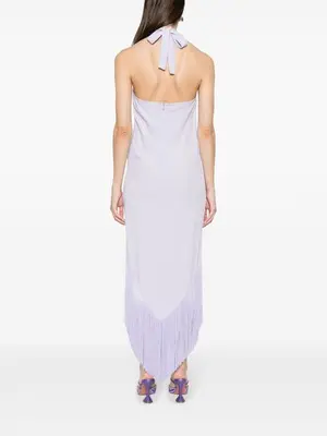 TALLER MARMO Halterneck Fringed Maxi Dress