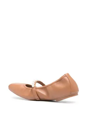 STUART WEITZMAN Goldie Ballerina Shoes - Brown