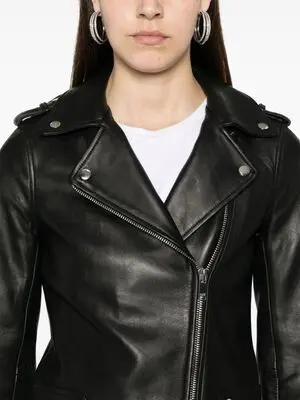 Claudie Pierlot Leather Biker Jacket