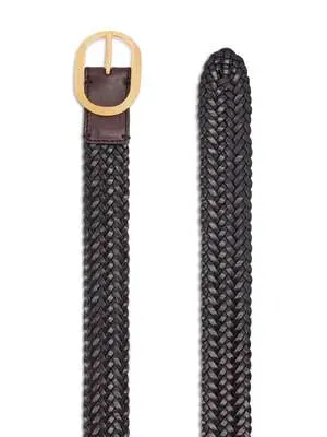 TOM FORD Woven Leather Belt - Brown