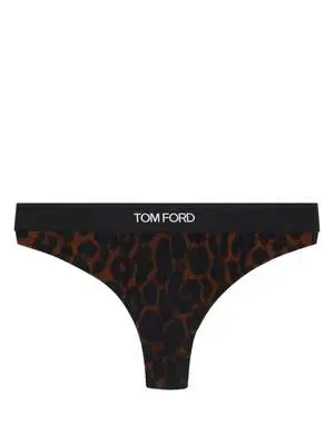 TOM FORD Leopard-print Briefs - Brown