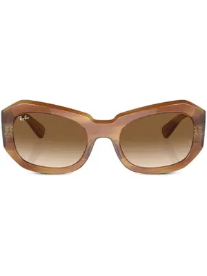 Ray-ban Geometric-frame Sunglasses - Brown