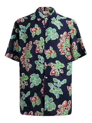 Bally Floral-print Crinkled Shirt