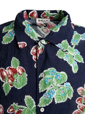 Bally Floral-print Crinkled Shirt