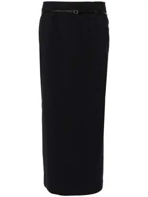 16Arlington Delta Belted Maxi Skirt - Blue