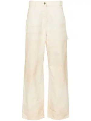 GOLDEN GOOSE High-waist Wide-leg Trousers - Neutrals