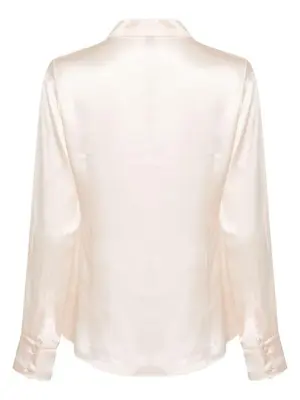 Carine Gilson Long-sleeve Silk Pyjama Top - Pink