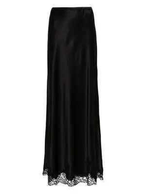 Carine Gilson Lace-detail Silk Skirt