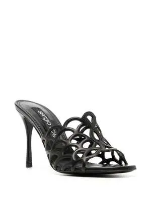 SERGIO ROSSI 90mm Sr Mermaid Sandals - Black