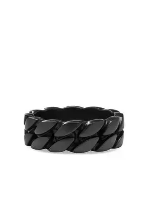 David Yurman Curb Chain Band Ring - Black