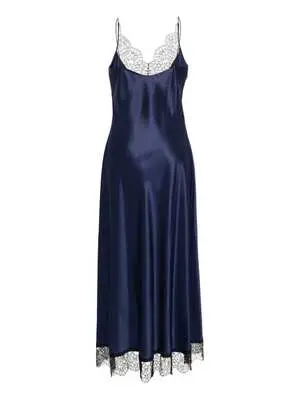 Carine Gilson Lace-detail Silk Nightdress