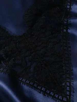 Carine Gilson Lace-detail Silk Nightdress