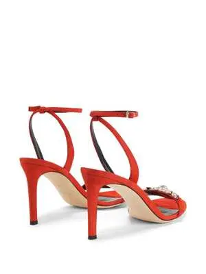 GIUSEPPE ZANOTTI 85mm Thais Crystal-embellished Suede Sandals