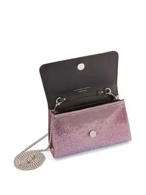 GIUSEPPE ZANOTTI Mini Idha Rhinestone-embellished Bag - Purple