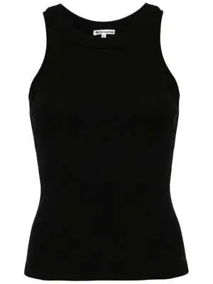REFORMATION Tasha Ribbed Tank Top - Black