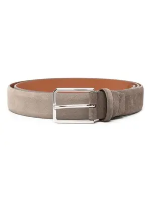 Santoni Logo-debossed Suede Belt