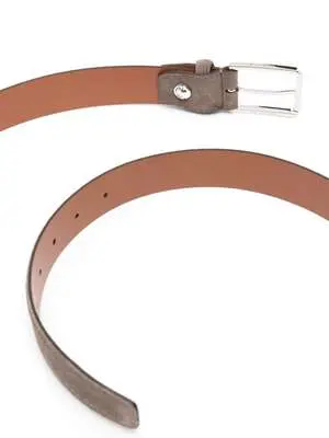 Santoni Logo-debossed Suede Belt