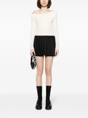 REFORMATION Elio Off-shoulder Top - Neutrals