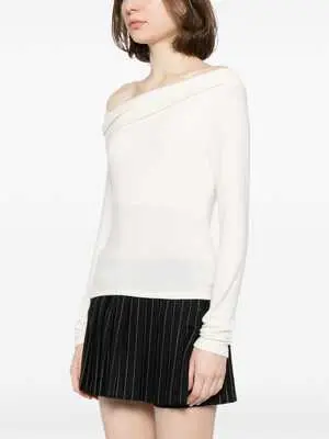 REFORMATION Elio Off-shoulder Top - Neutrals