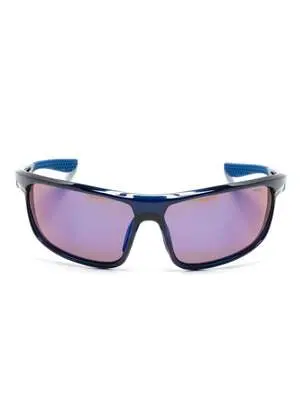 Nike Windtrack Run E Rectangle-frame Sunglasses - Blue
