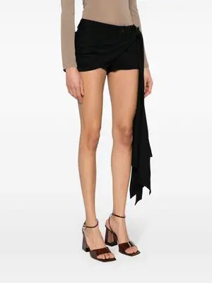 MUGLER Scarf-detail Mini Shorts