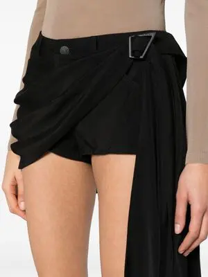 MUGLER Scarf-detail Mini Shorts