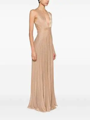 NISSA Glittery Plissé Gown