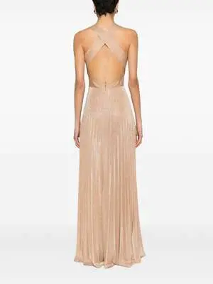 NISSA Glittery Plissé Gown