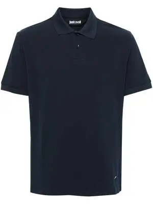 Just Cavalli Piqué-weave Polo Shirt - Blue