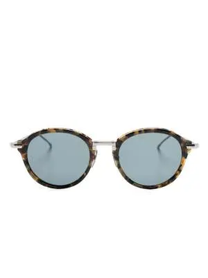 Thom Browne Tortoiseshell Round-frame Sunglasses - Brown