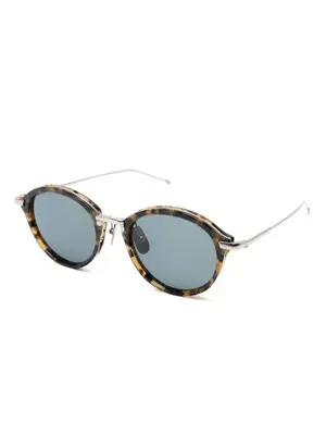Thom Browne Tortoiseshell Round-frame Sunglasses - Brown