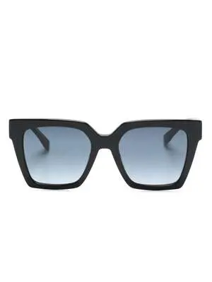 Tommy Hilfiger Monogram Geometric-frame Sunglasses - Black