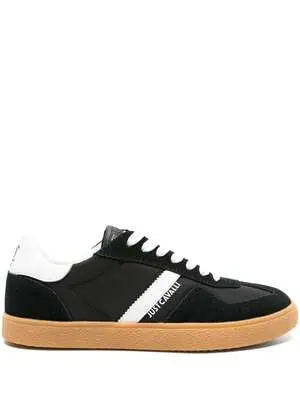 Just Cavalli Panelled Leather Lace-up Sneakers