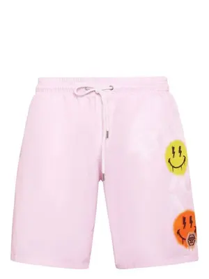 Philipp Plein Logo-print Swim Shorts - Pink