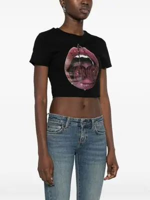 Fiorucci Graphic-print Cropped T-shirt